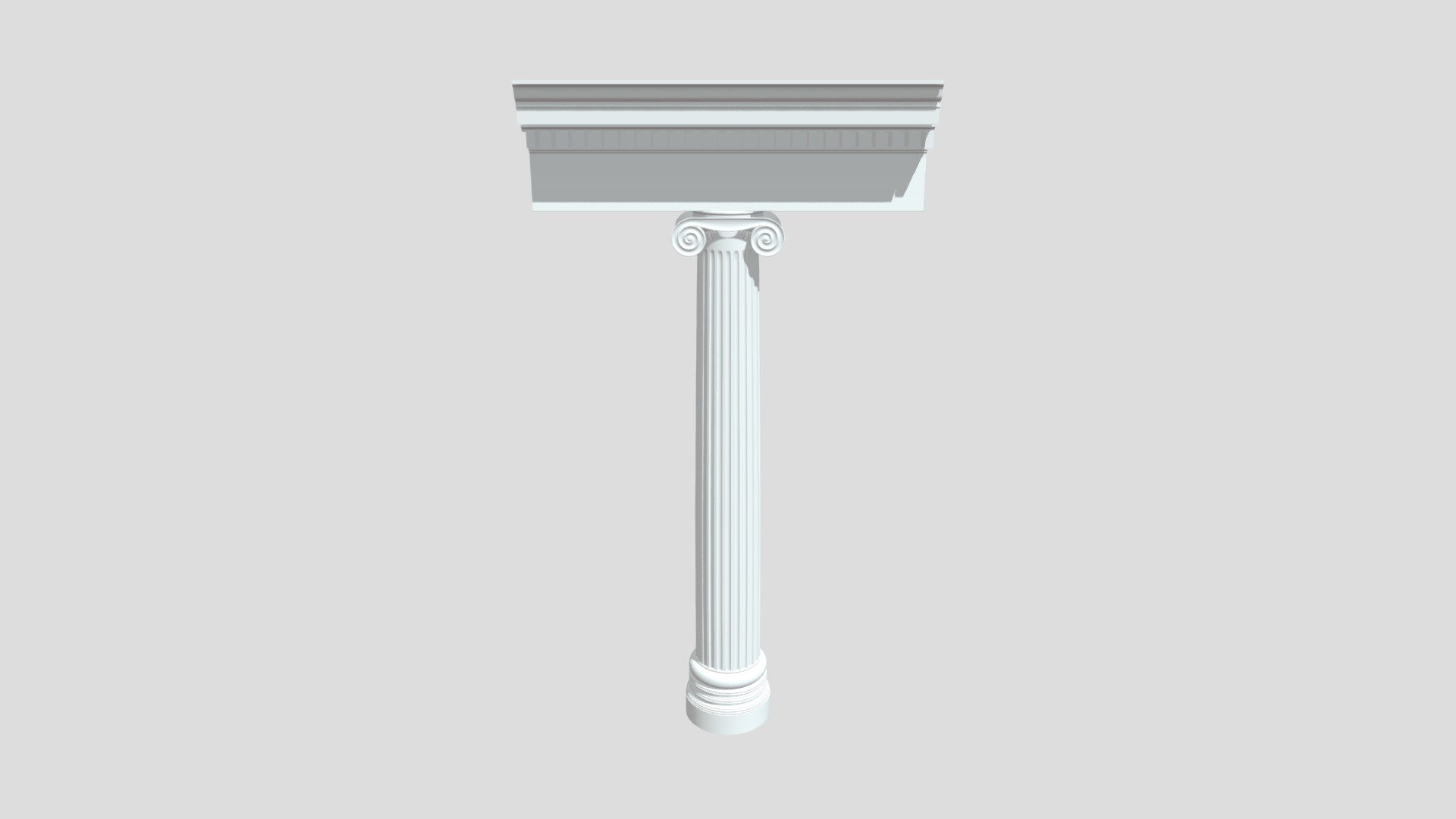 Ionic greek column reproduction - 3D model by retec [33f24dd] - Sketchfab