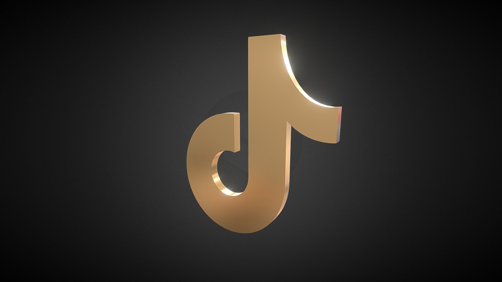 Gold TikTok Logo by iayseozdemir - Download Free 3D model by ...