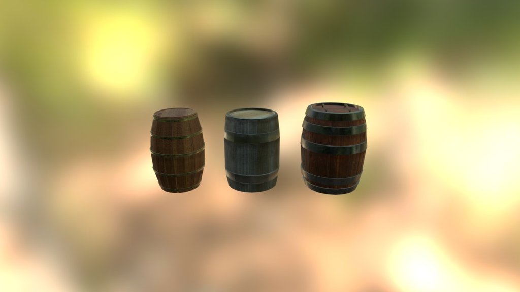 Three Barrels - 3D model by ndinapoli [33f4b0d] - Sketchfab