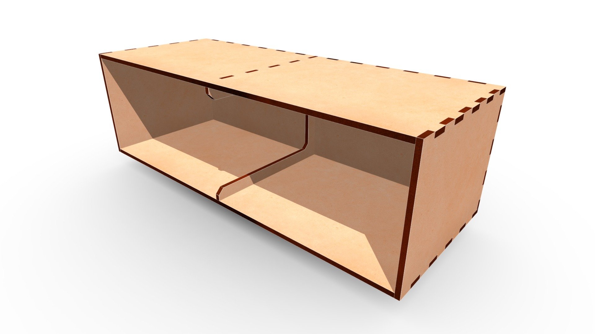 MDF Box 520x200x160a - 3D model by RadHomez [33f54d5] - Sketchfab
