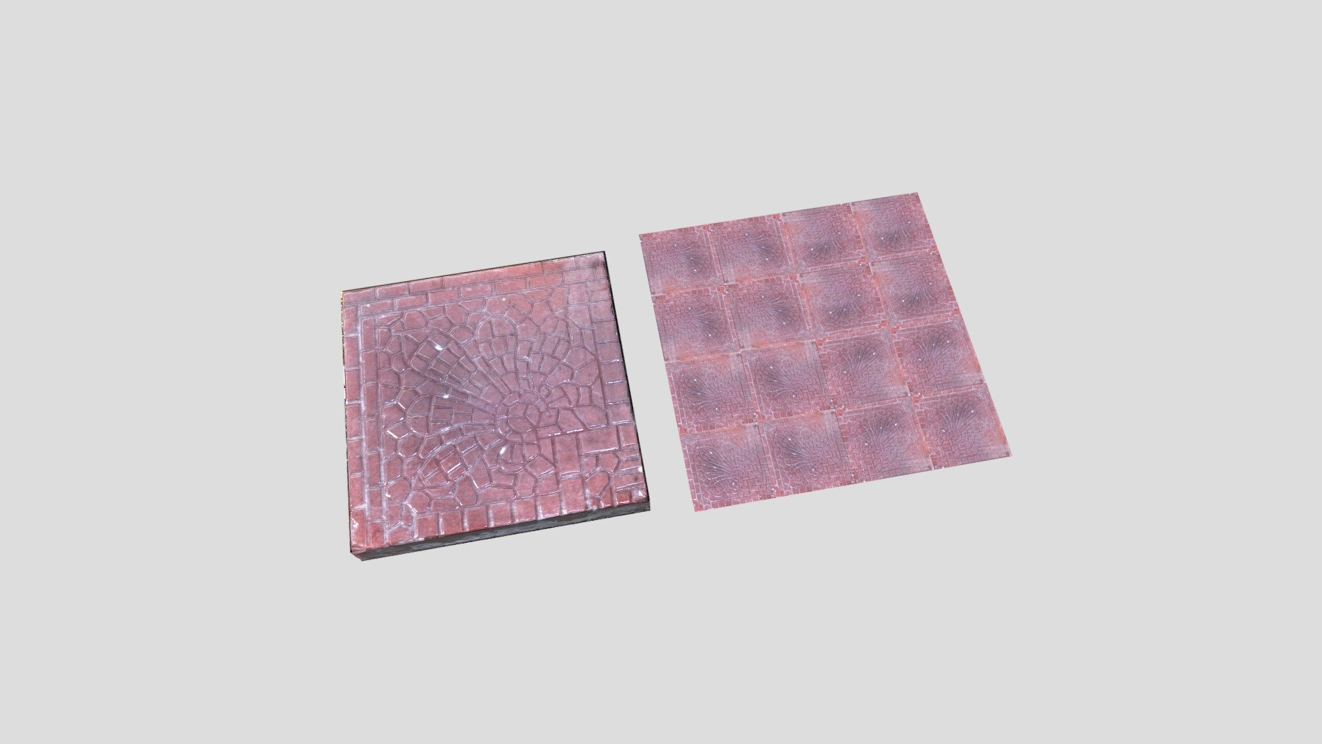 3d Scanned Tile, remodeled, generated textures - 3D model by Bau-3d ...