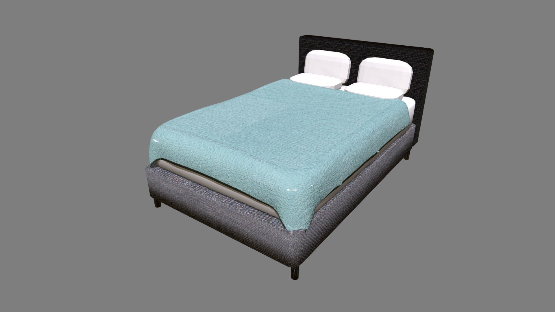 Double Bed 2 - Download Free 3D model by rhcreations [340128f] - Sketchfab