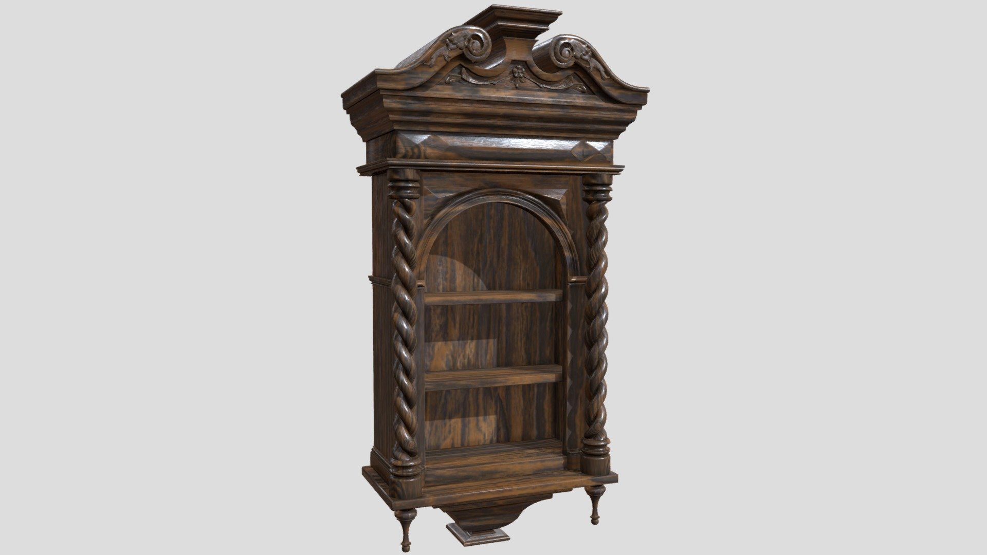Classic Edwardian Wall Curio Shelf - Download Free 3D model by Michaela ...