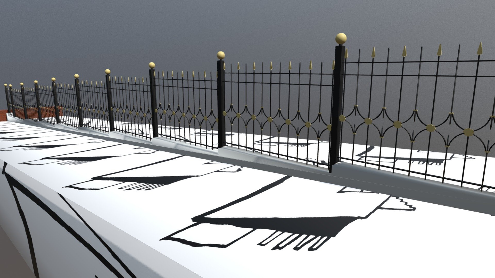 Забор - 3D model by AlekseyDV [3409087] - Sketchfab