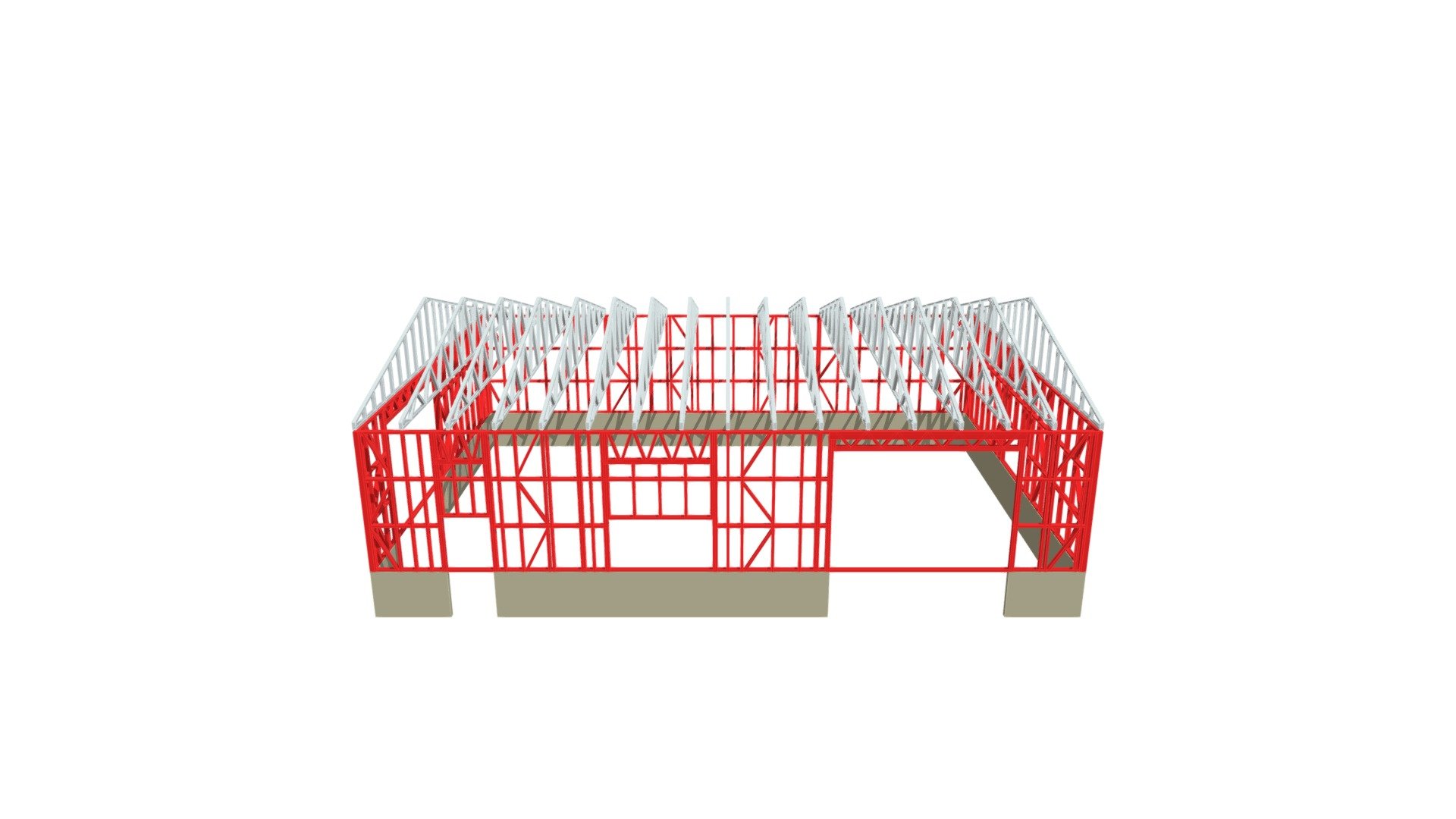 BCollins: Shed 10.0m x 14.0m R2 - Download Free 3D model by Steel Frame ...