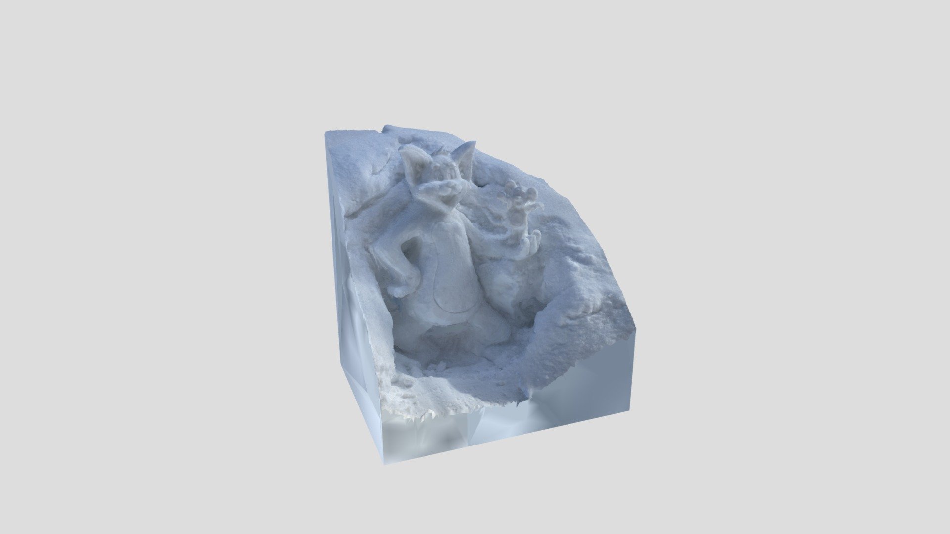 Snow sculpture made by YASU_17LIVE_Tom and Jerry - 3D model by maruinco ...