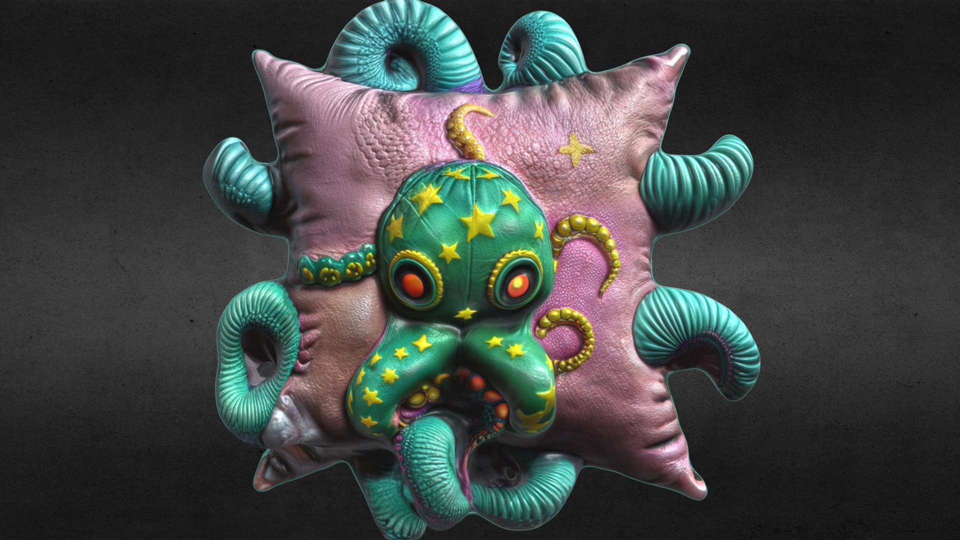 The Tentacle Dream Pillow, hipoly - Buy Royalty Free 3D model by endike ...