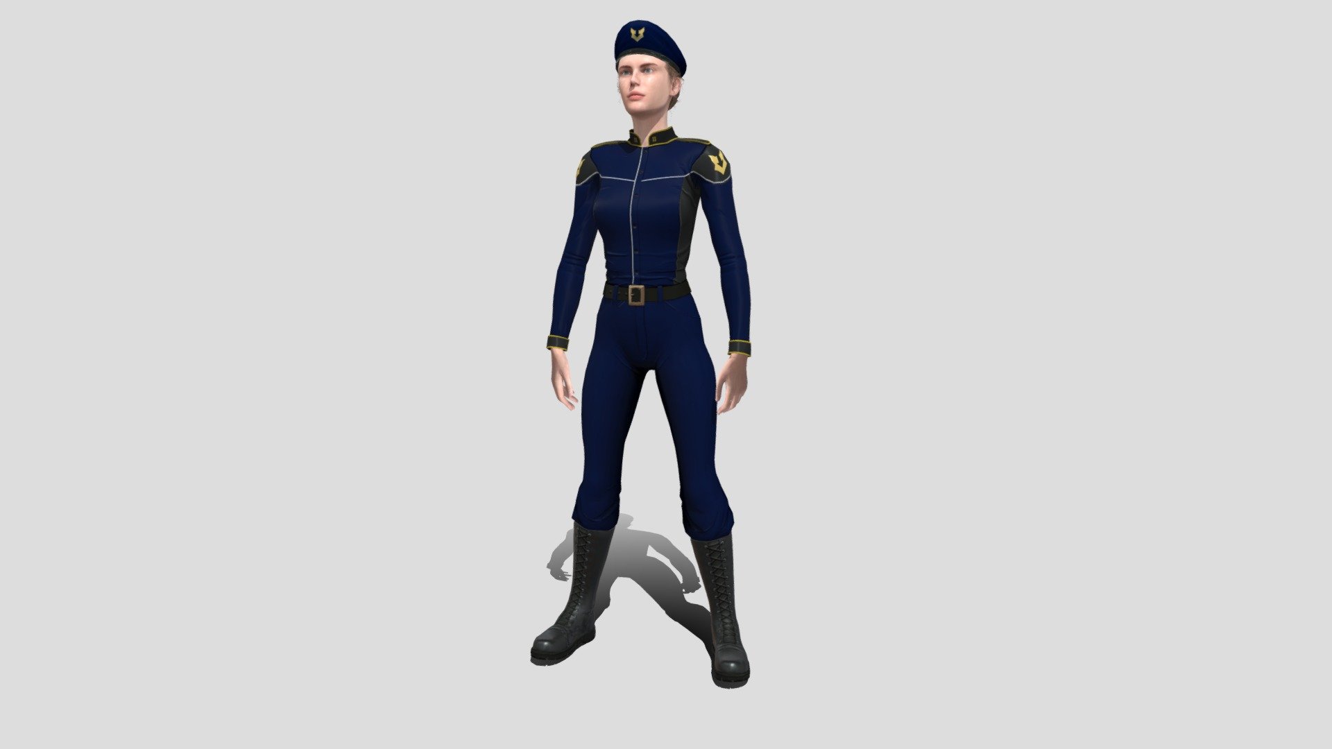 Female Uniform Low White - 3D model by Los Bionicos Animation Studio (@losbionicos) [341461f ...
