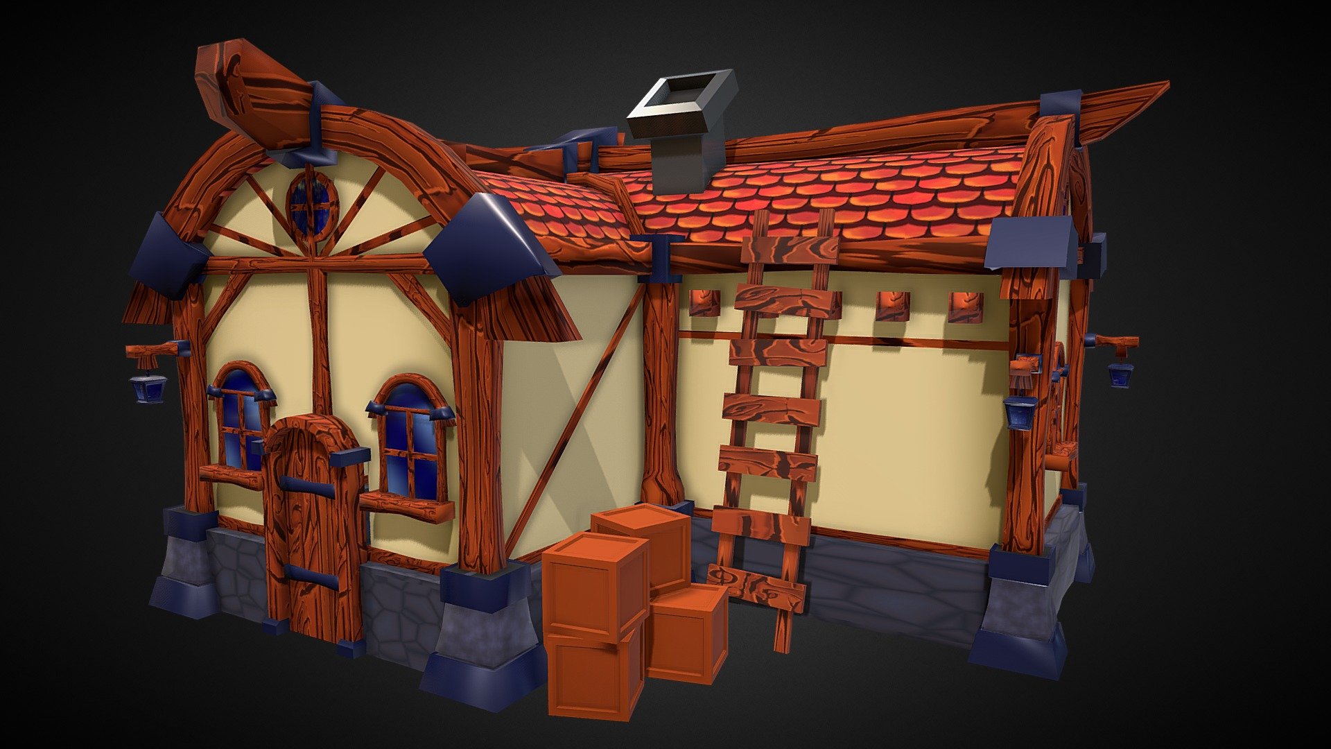 Modular Stylized House | 3D Blender - 3D model by ilyu.ziya ...