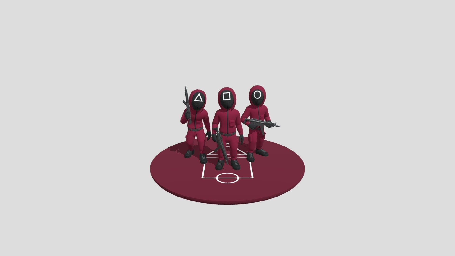Squid Game - Guards - 3D model by kerl7434 [341c477] - Sketchfab