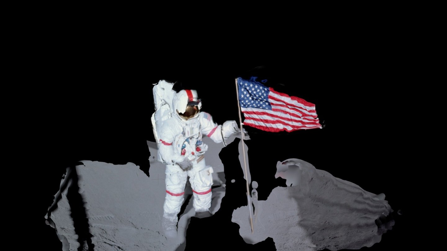 Apollo 14 Alan Shepard with flag - 3D model by achaikin [341fd66 ...