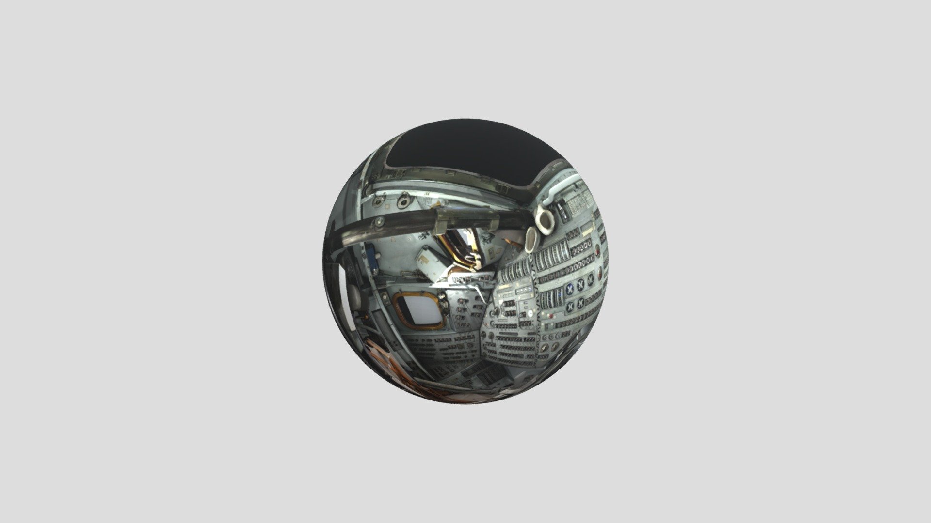 Apollo Command Module Interior Sphere Projection 3d Model By
