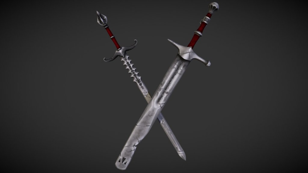 Two Swords - 3D model by aude.legrand [3423085] - Sketchfab