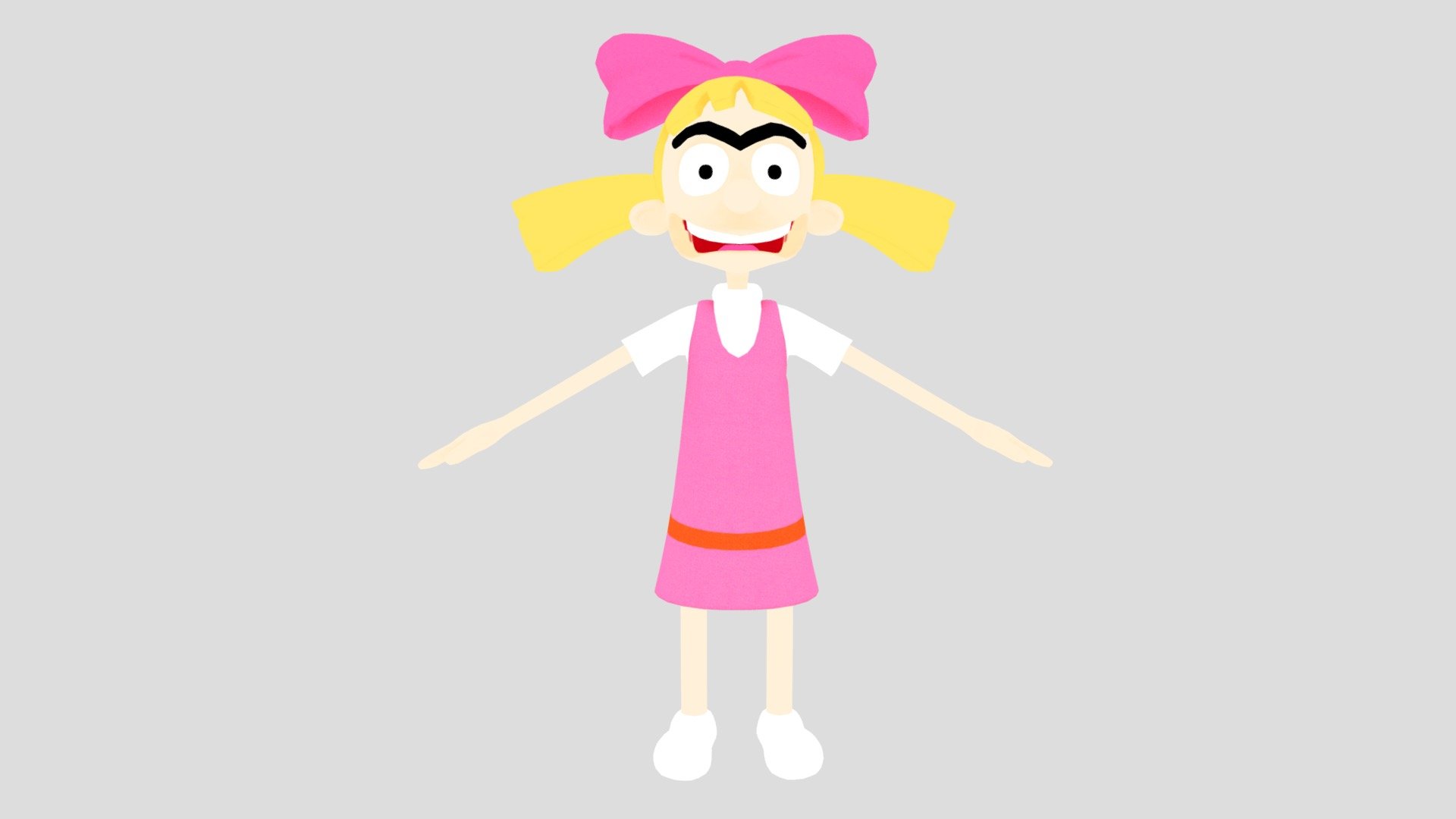 Nickelodeon All Star Brawl Helga Pataki Lose - Download Free 3D model ...
