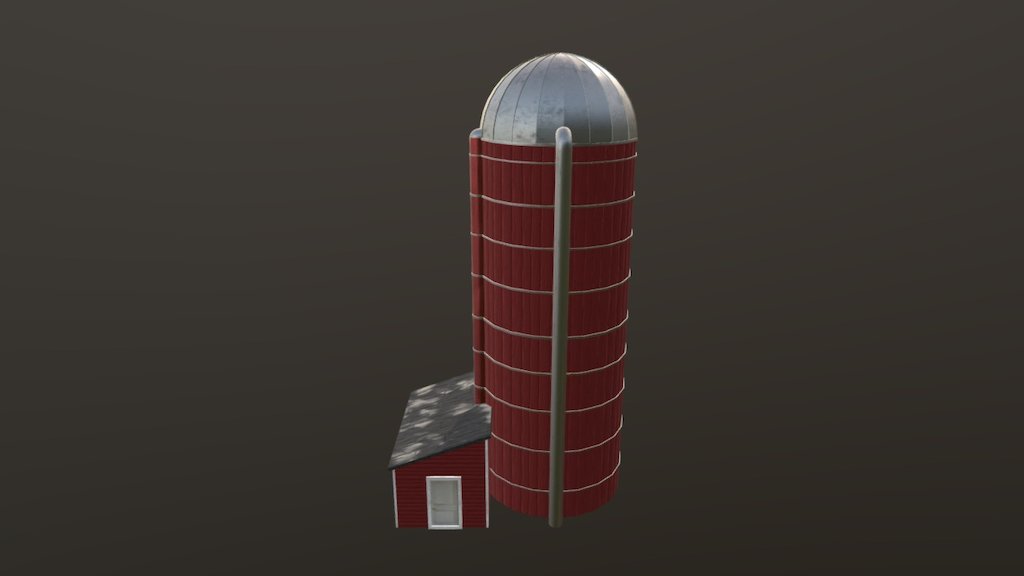 Wooden farm silo - 3D model by Evangeline (@EvametryE) [342634a ...