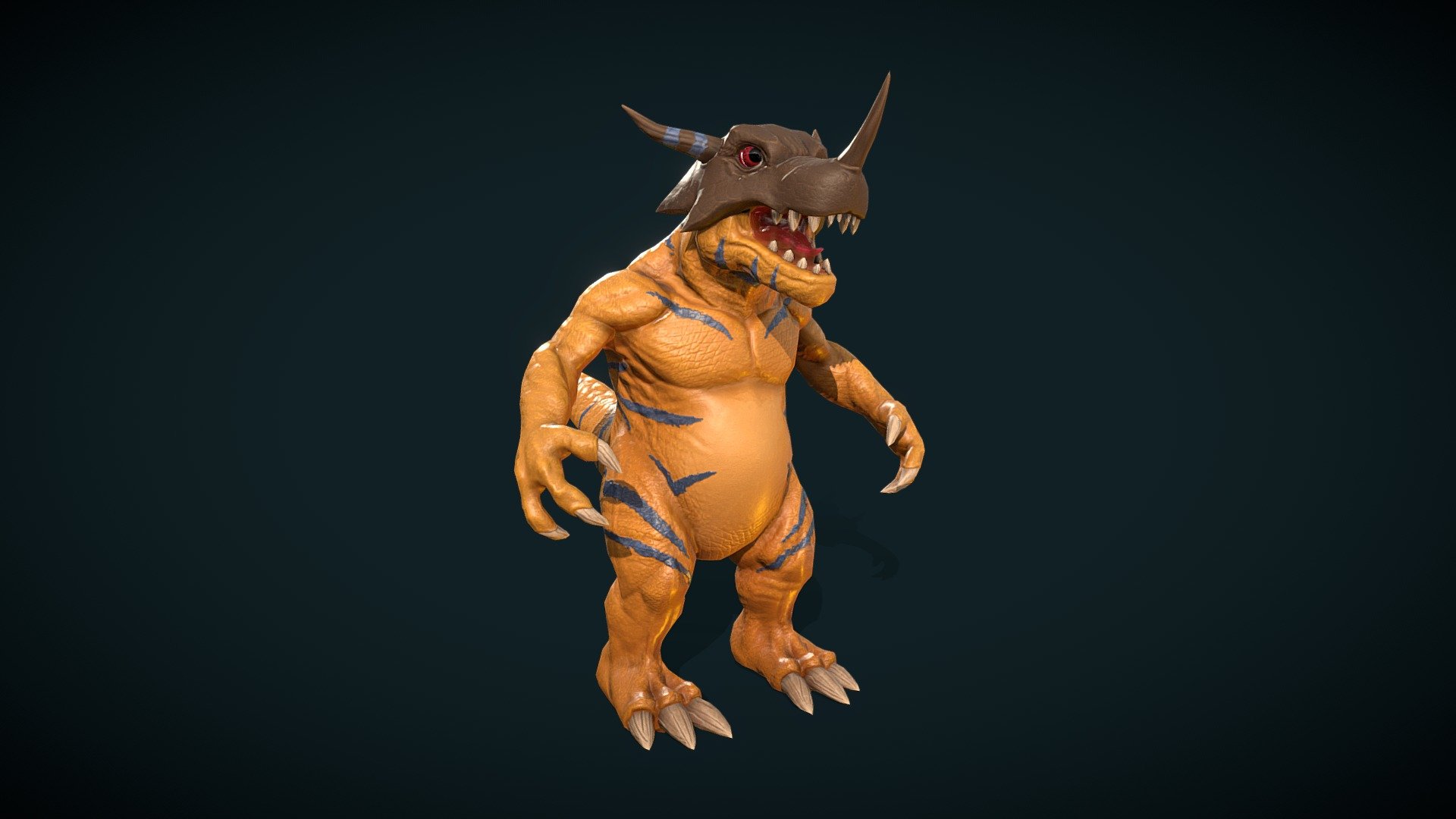 Greymon semi-realistic game-ready model - 3D model by Patryk Ciecierski ...