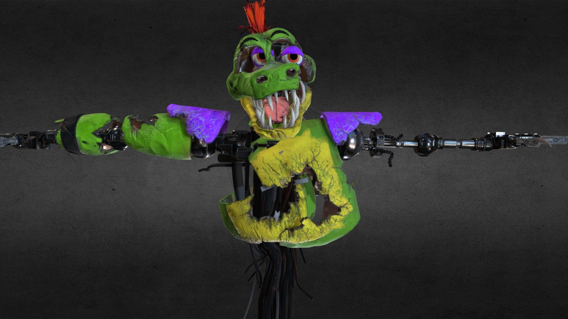 Shattered Monty | Security Breach - 3D model by juztandy (@juztandyyy ...