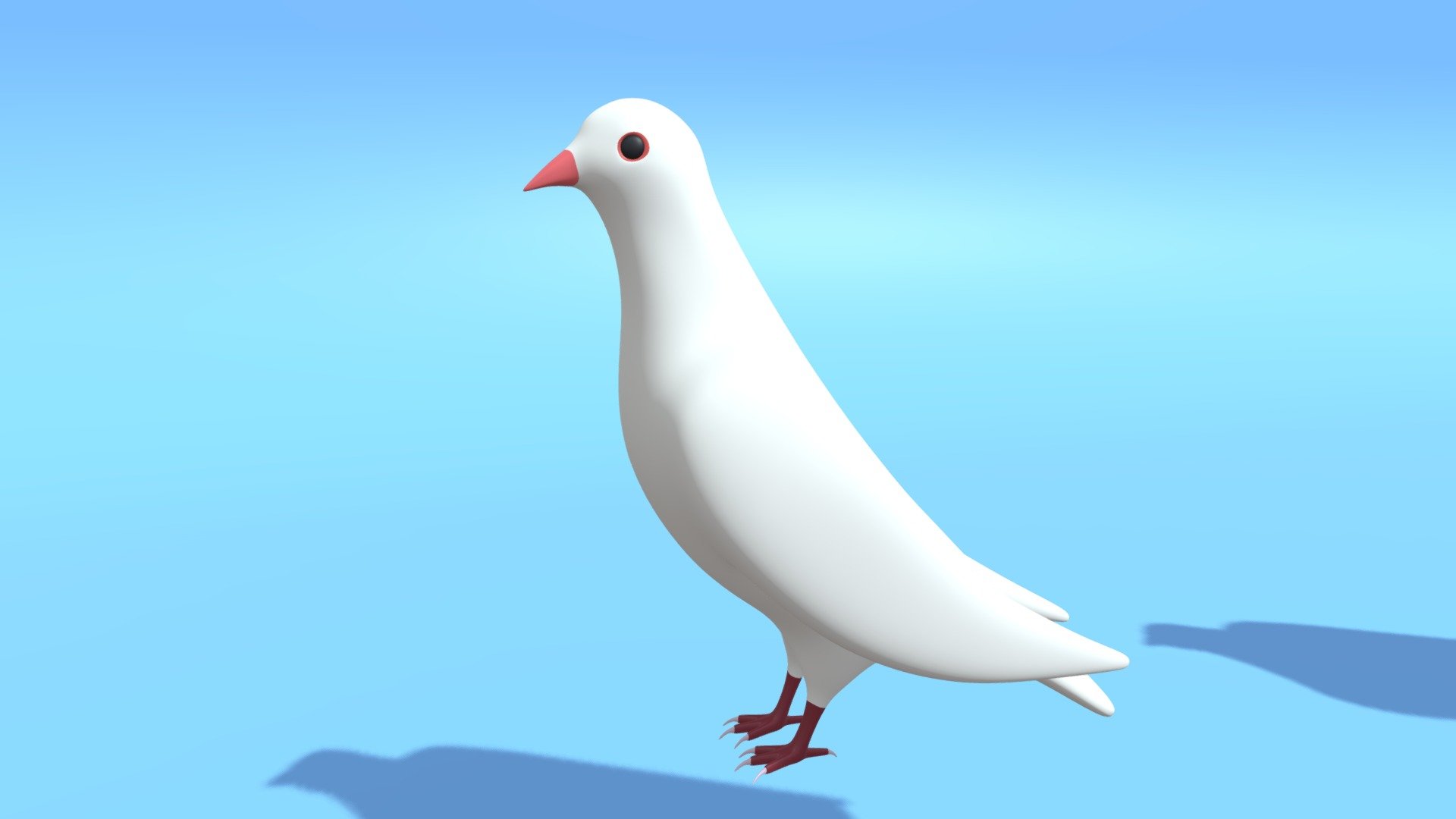 Cartoon Cute Pigeon Dove - Buy Royalty Free 3D model by Philip Storm ...