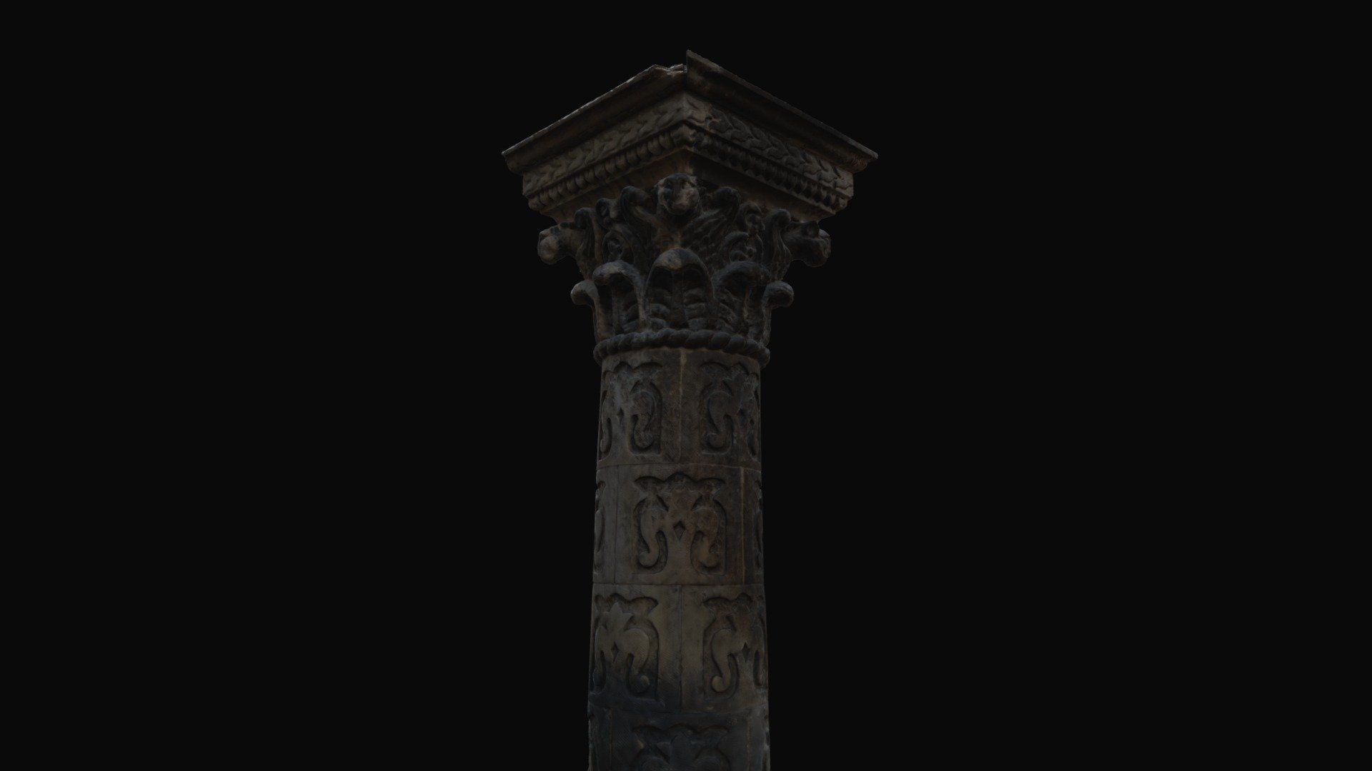 Dragon column - 3D model by Cris Cucuianu (@criscuc) [342e1ad] - Sketchfab