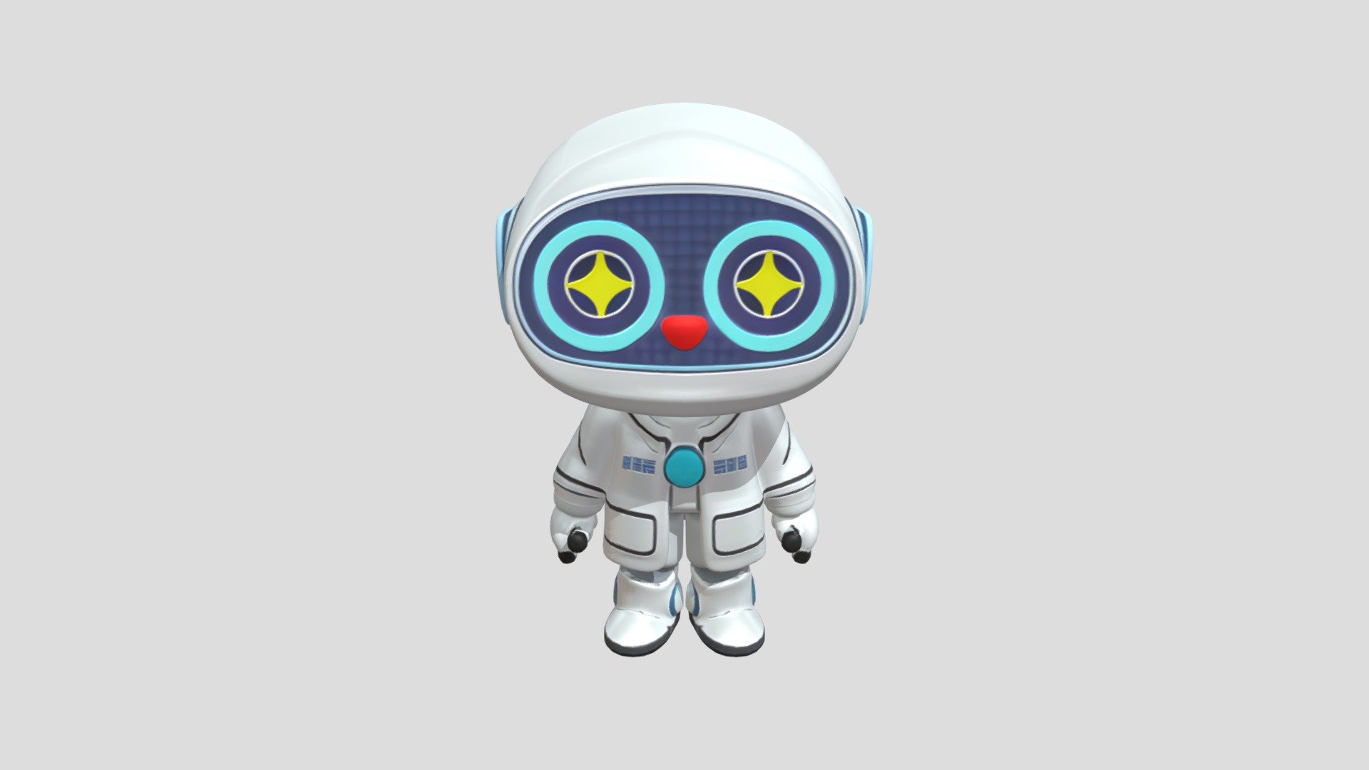 cartoon robot character - 3D model by shenchen2019 [342f376] - Sketchfab
