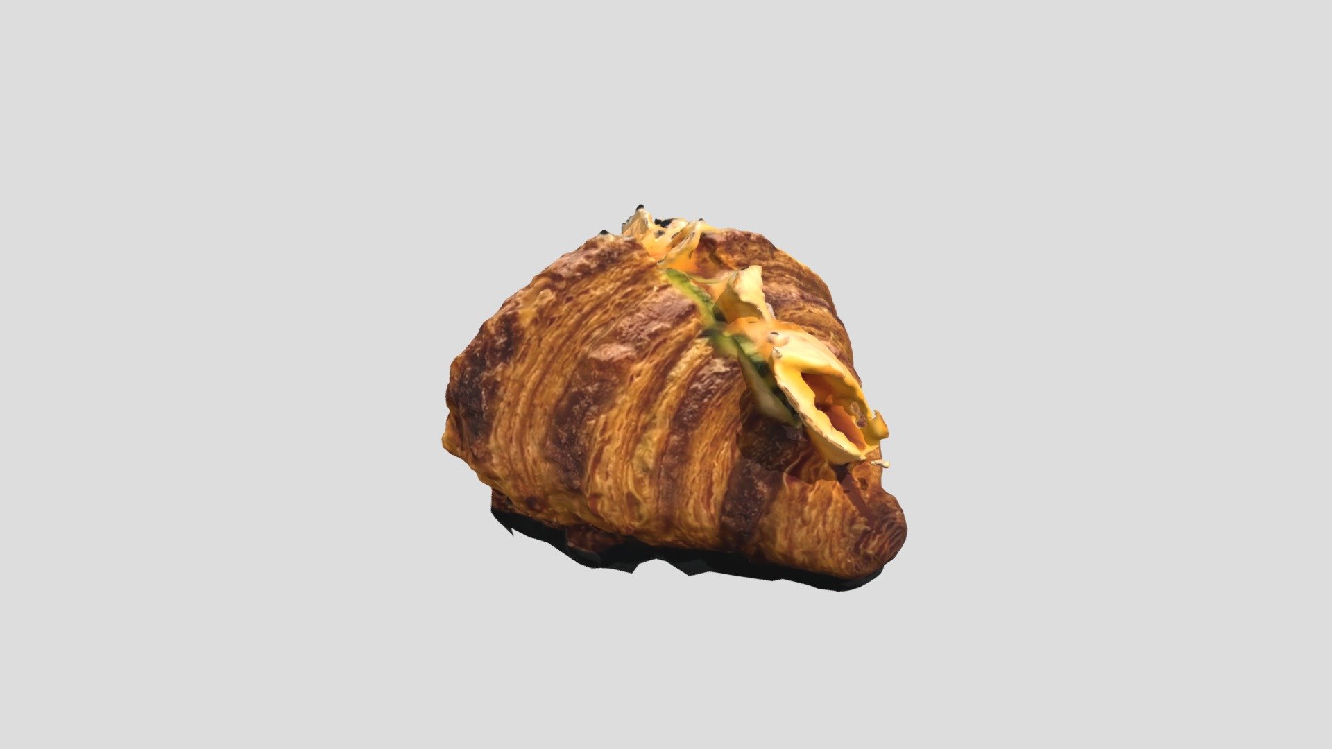 smoked salmon and cucumber croissant, Ladurée - Download Free 3D model ...