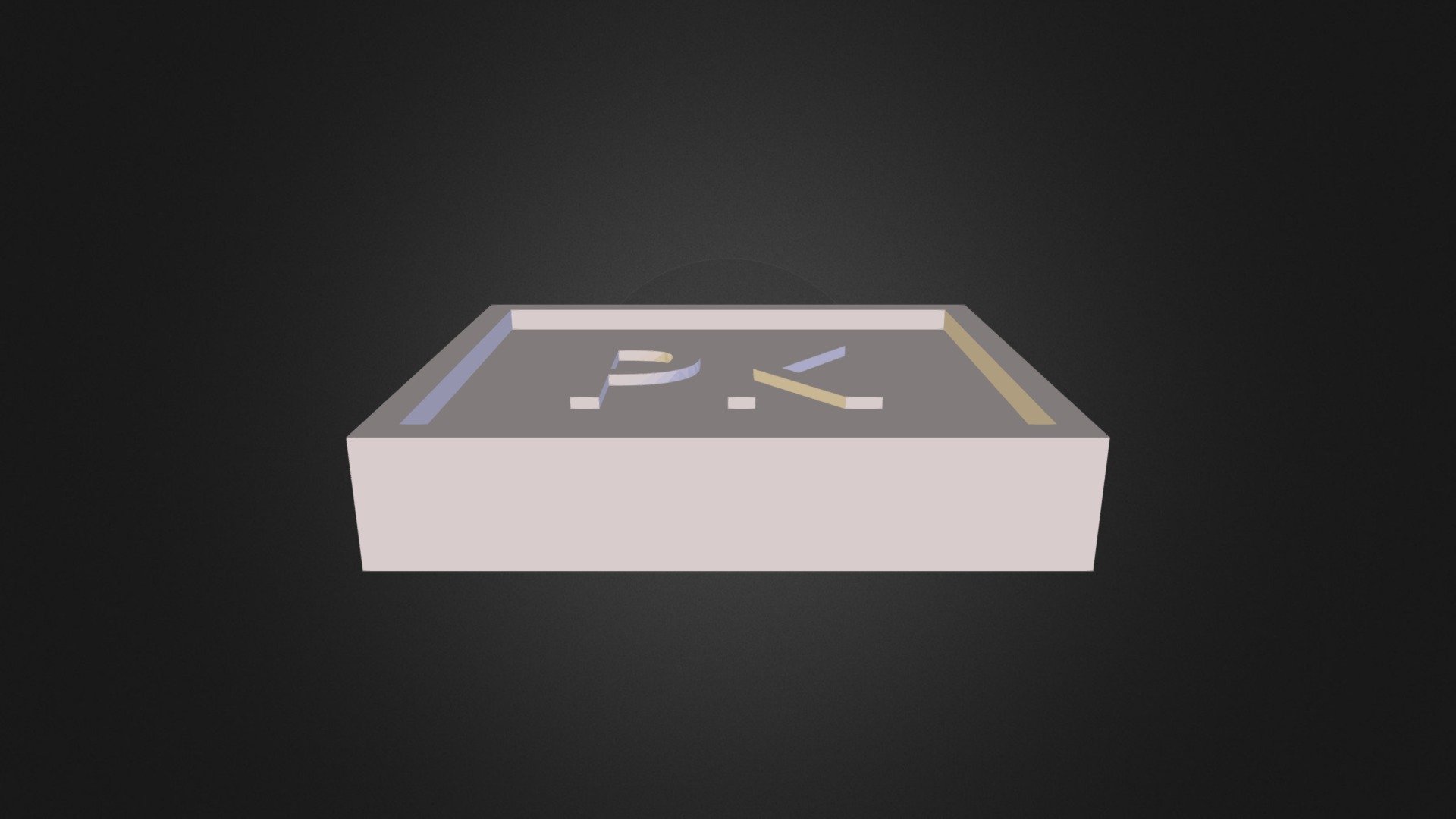 Simple PK square token - 3D model by 3dindustries [3436a52] - Sketchfab