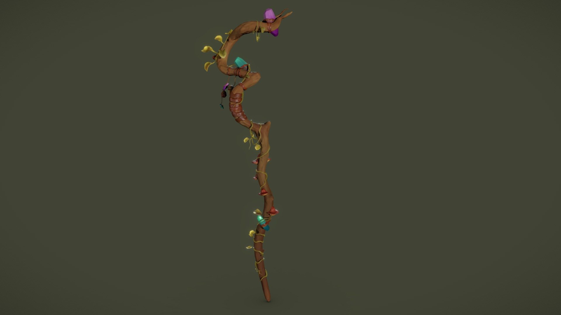 Sculpted Druid Staff - 3D model by Arno_Van_Lombergen [3437917] - Sketchfab