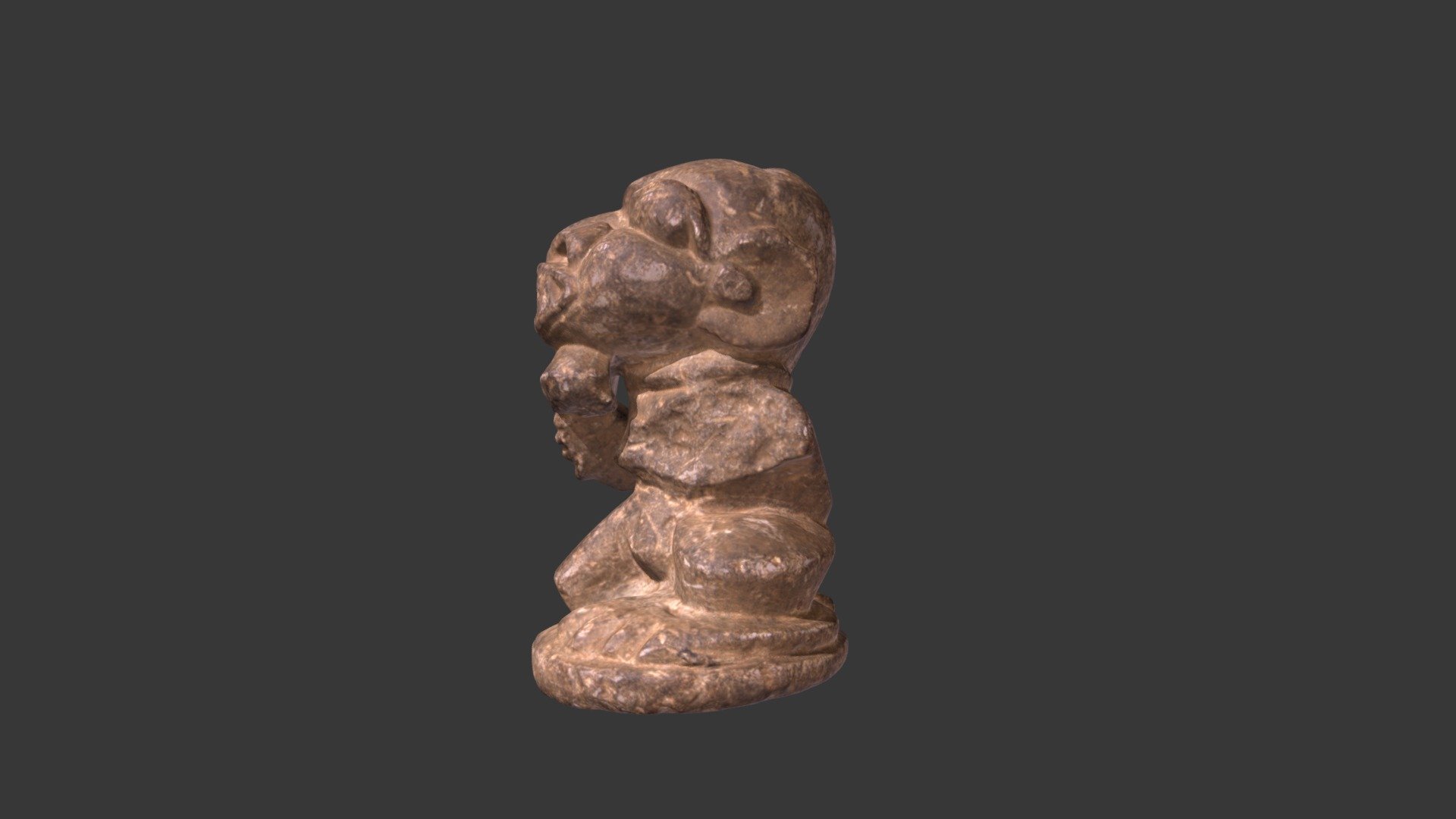 Stone Monkey Figurine - 3D model by Laura Harrison (@lauraharrison ...