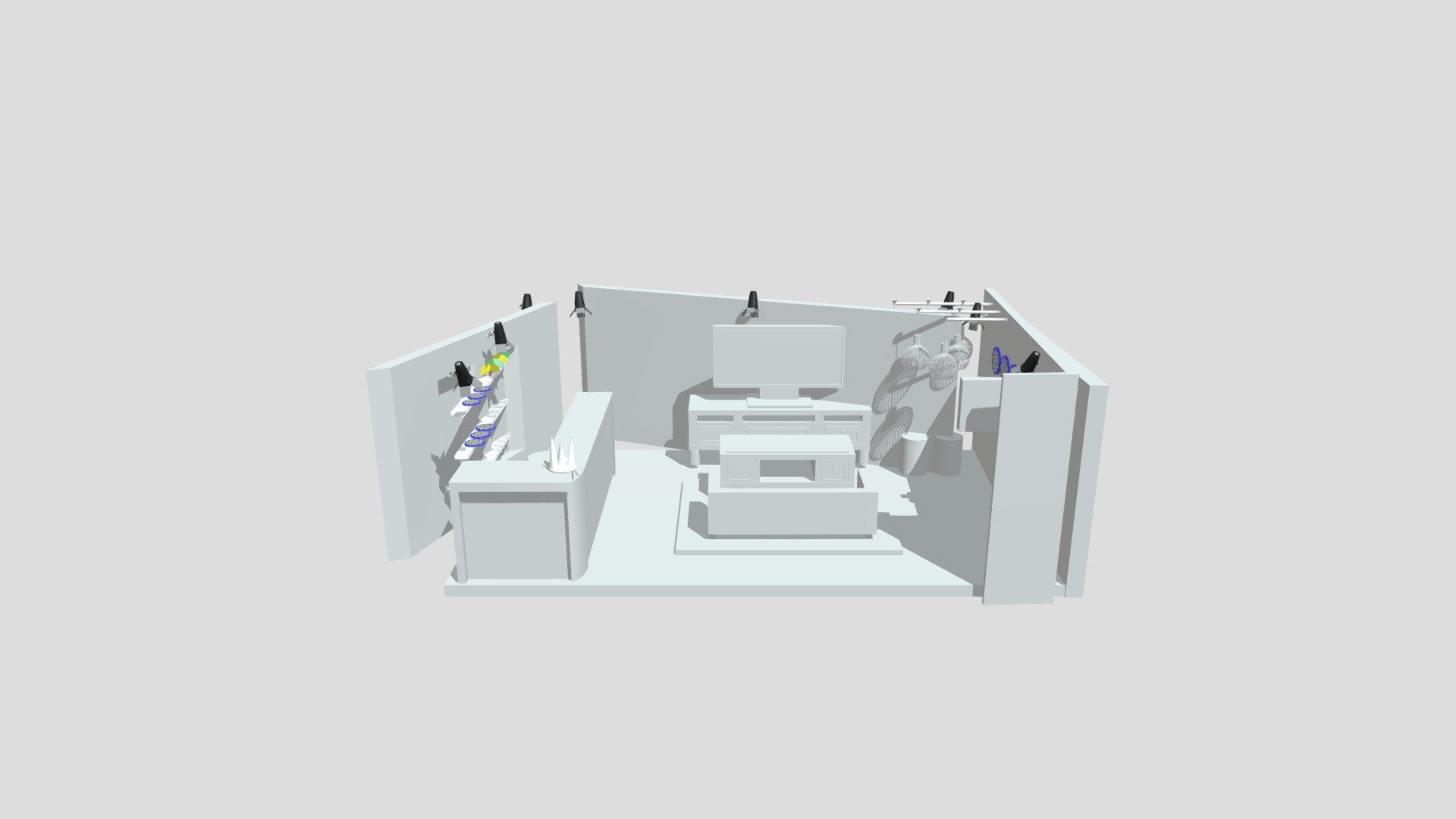Booth Merchandise - 3D model by muhamadsyafiq0302 [343bf7f] - Sketchfab
