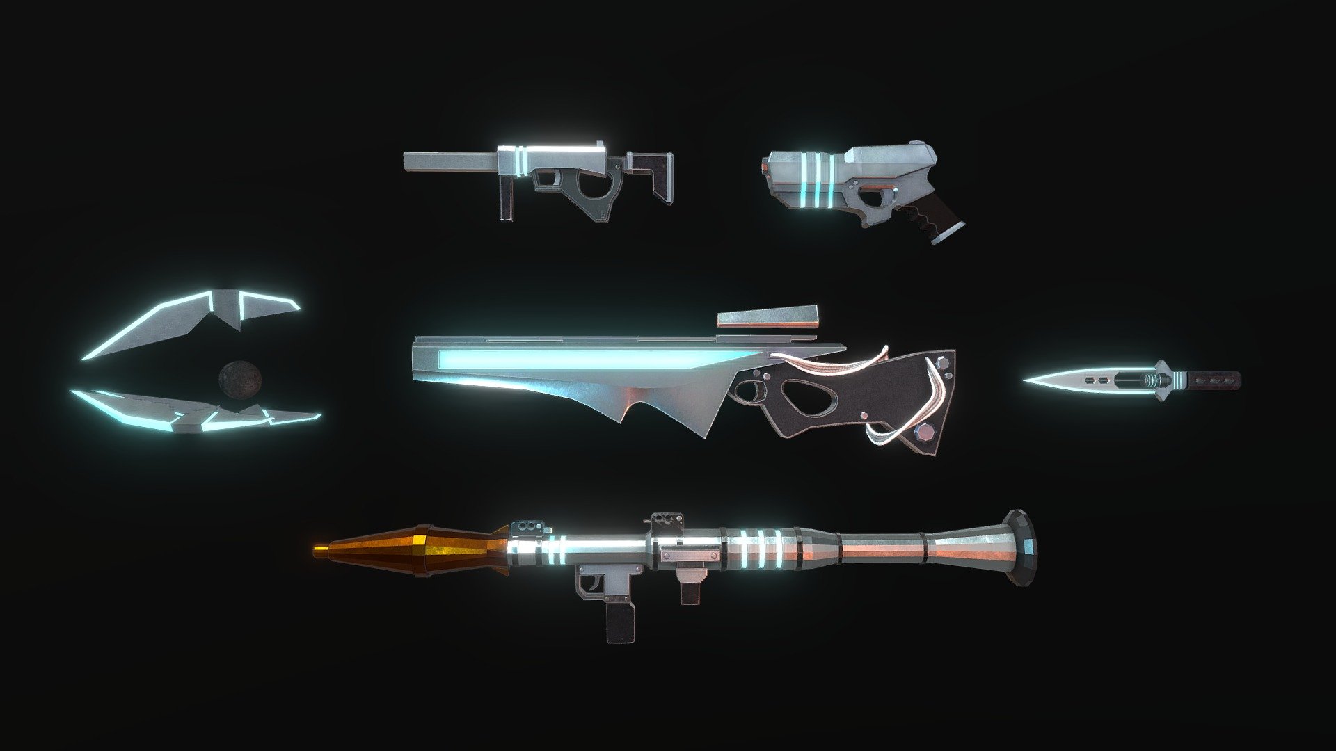Sci-fi Weapons Pack - 3D model by lewis_drummerr (@lewis_spalato ...