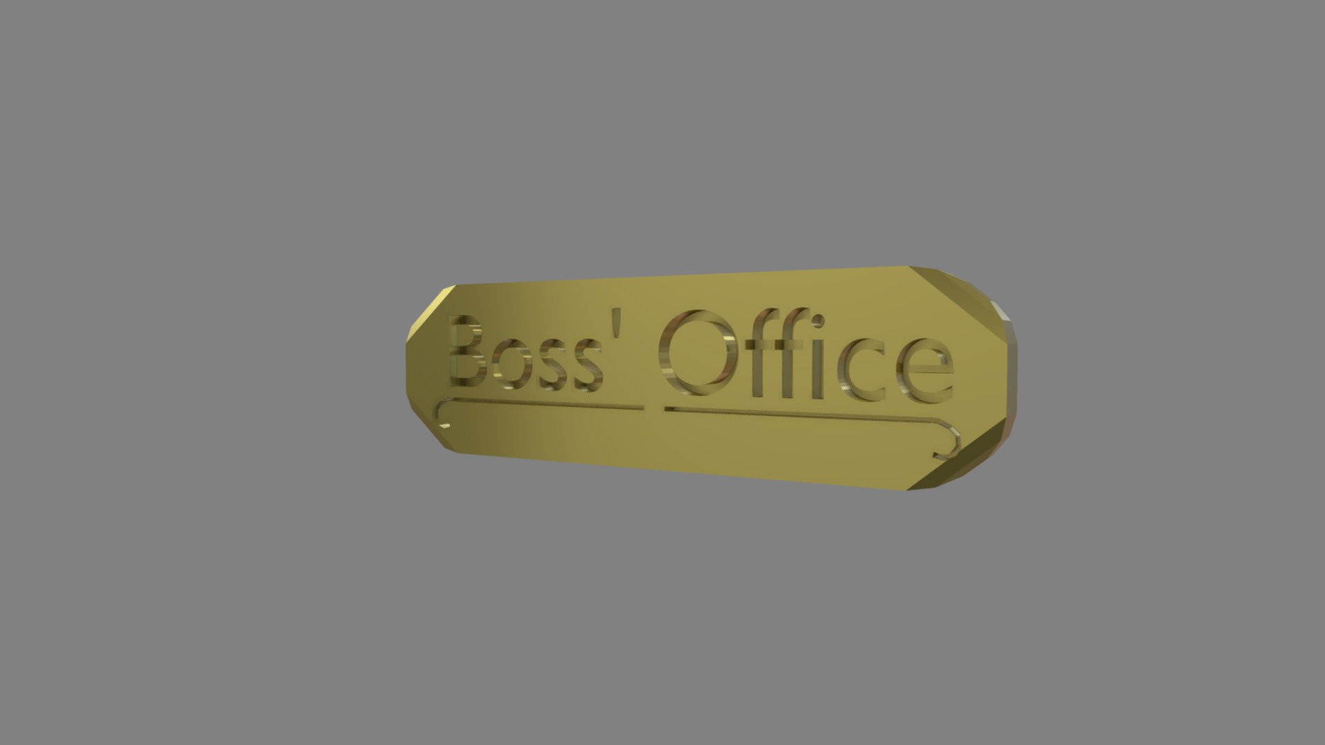 Boss Door Sign - Download Free 3D model by Lena Pauly (@LenaPauly ...