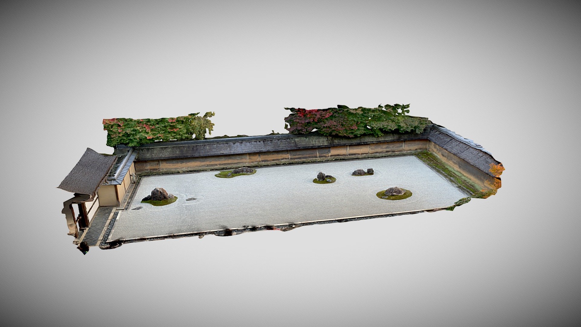Ryoanji zen rock garden Kyoto Japan - 3D model by Koto3D Stephane ...