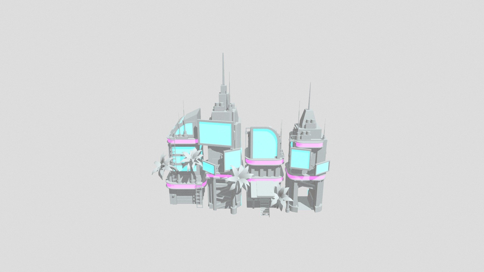 Small Buildings - 3D model by AbsoluteMadLadd [3445ff3] - Sketchfab