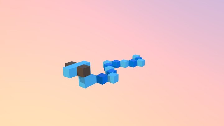 Magicavoxel-snake-animal 3D models - Sketchfab