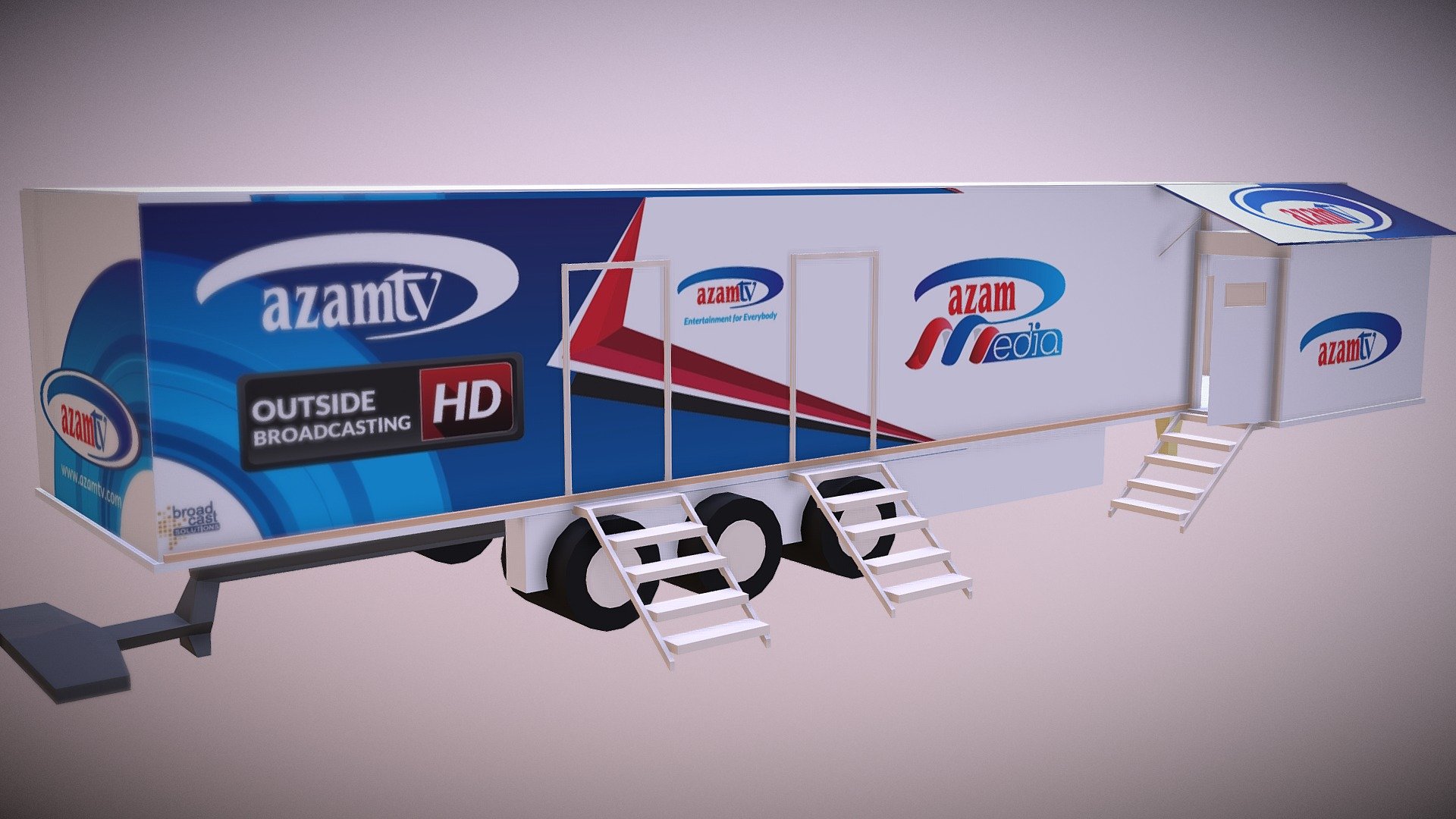 AzamTV - OB Van - 3D model by feisalkassim [3456b15] - Sketchfab