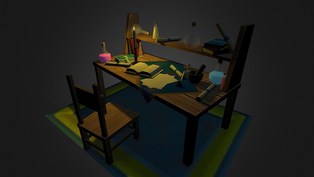 Alchemy Table - 3D model by Terallis [3458943] - Sketchfab