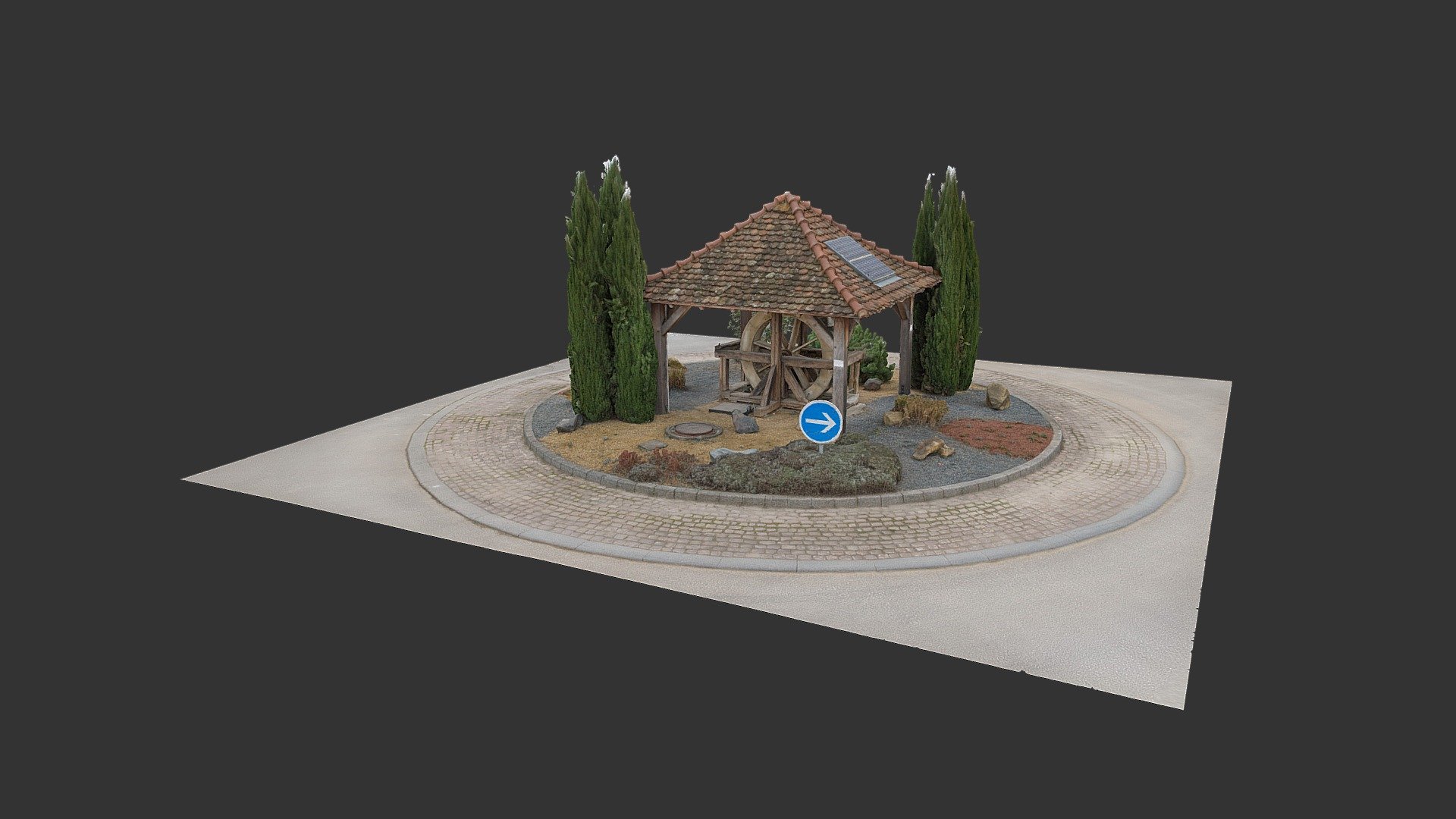 Rond-point paysager - 3D model by alsace 360 (@alsace360) [3459feb ...