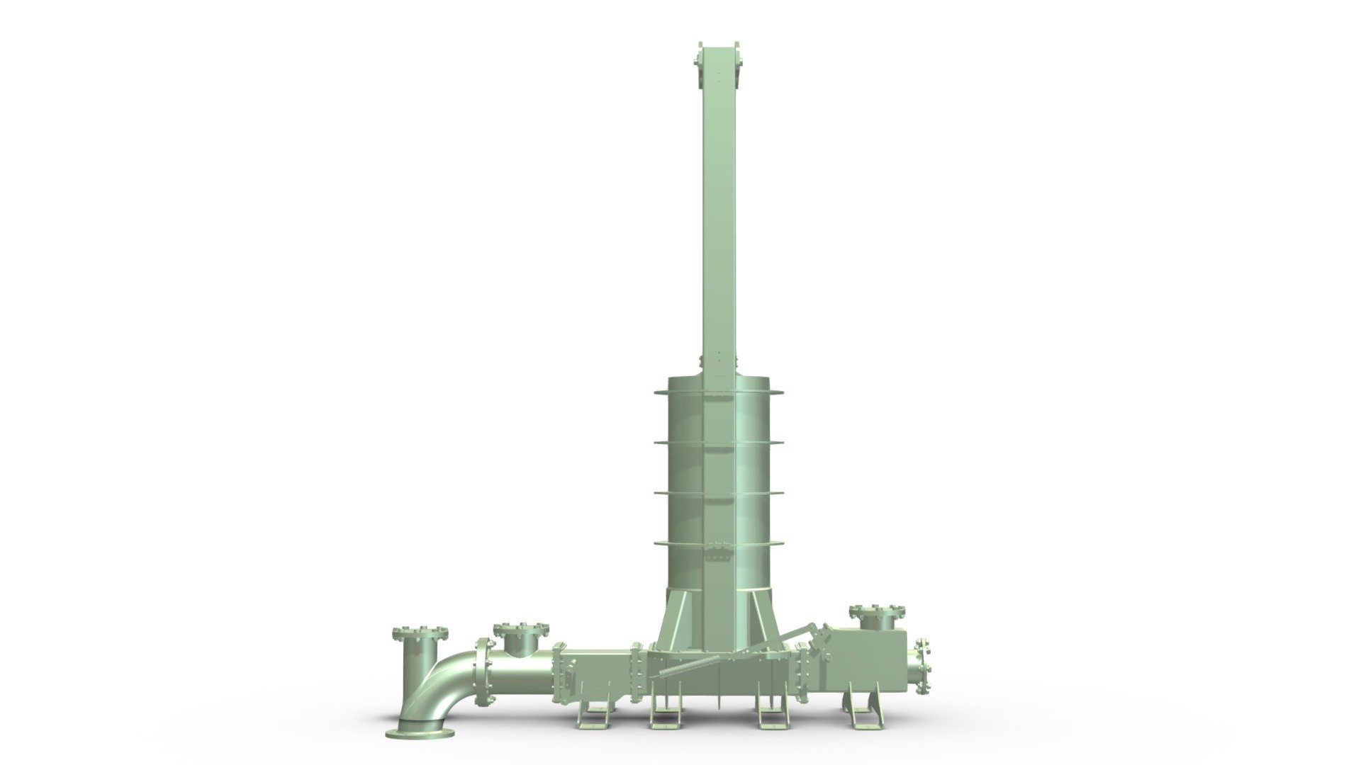 Piston-pump with suction bend - 3D model by Freek de With ...