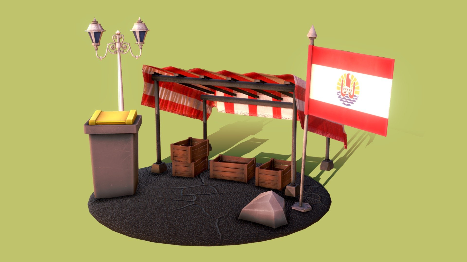 Market - 3D model by Maïlys Hainaut (@maridelice) [345d708] - Sketchfab