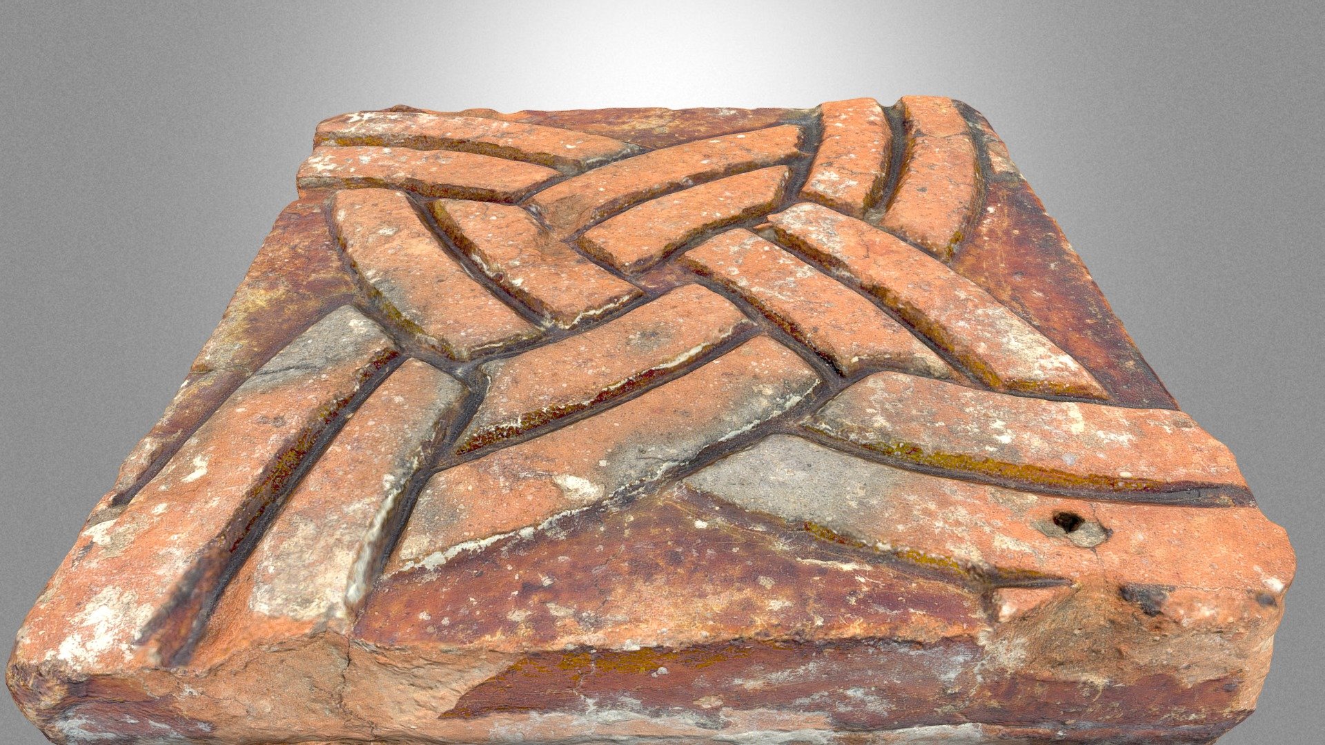 Floor tile from the monastery church in Mogila - Download Free 3D model ...