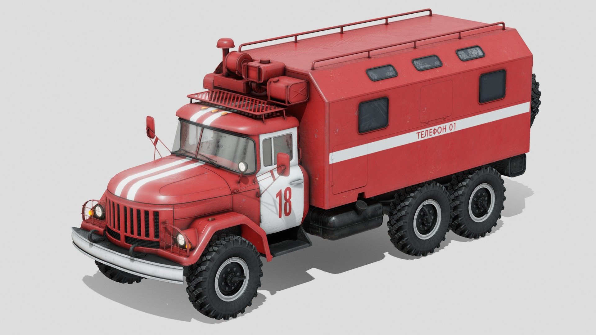 Soviet Fire Service Command Vehicle - Buy Royalty Free 3D model by ...