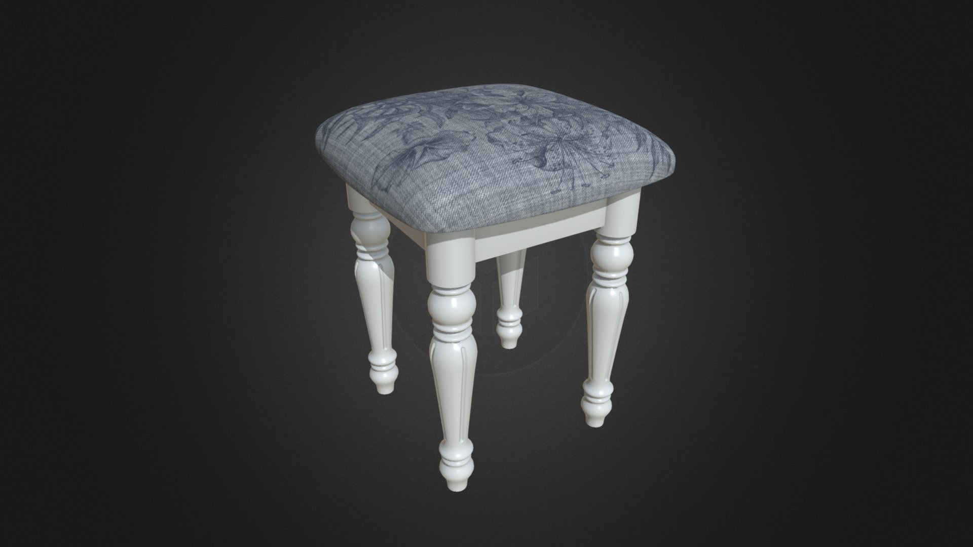 Stool White - 3D model by orbita-s [3465ec8] - Sketchfab