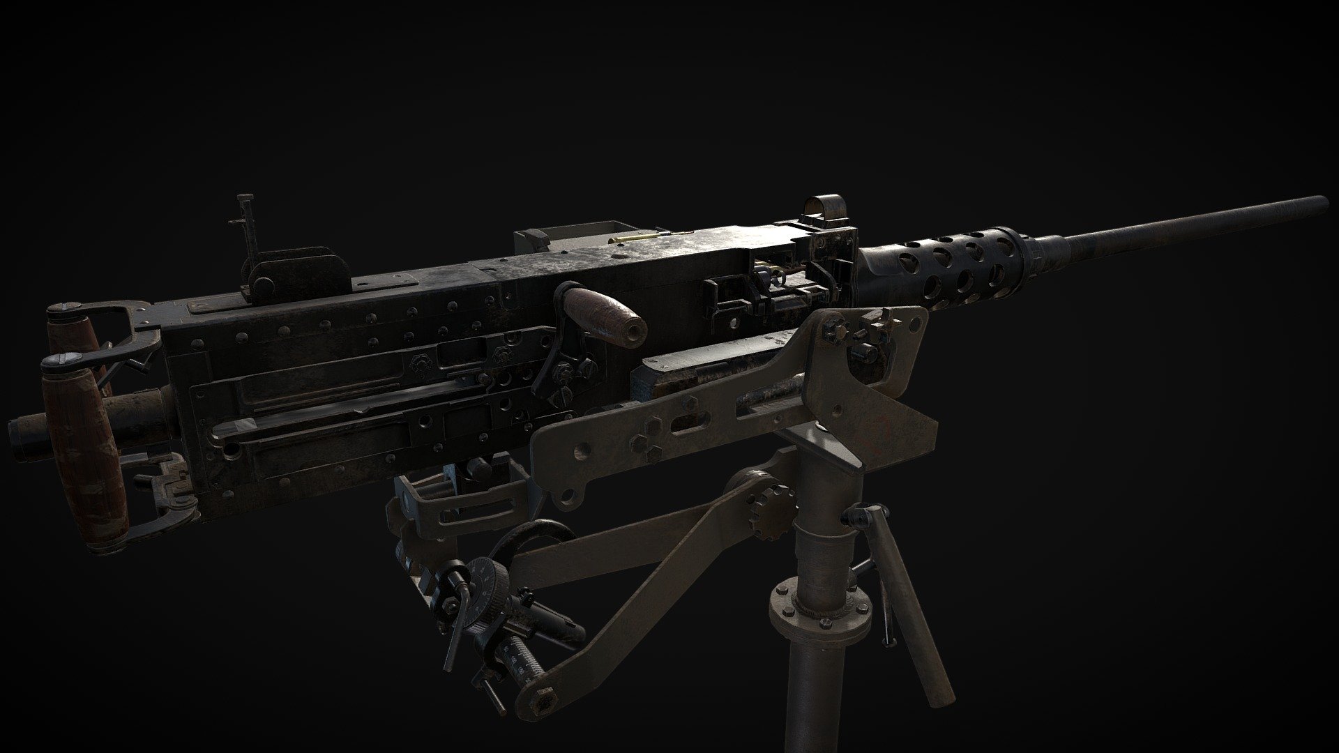 M2 Machine Gun - 3D model by Kevin Aghaian (@3_dart) [3465f10] - Sketchfab