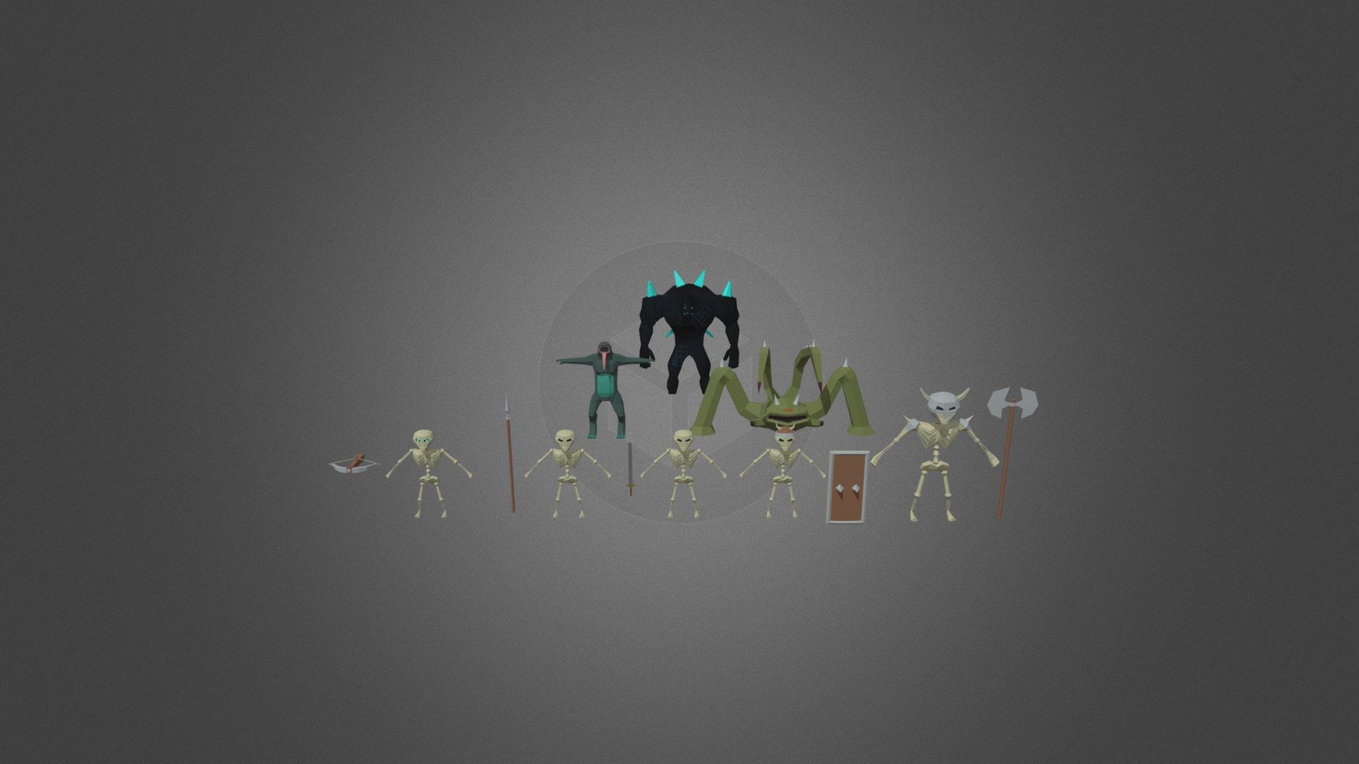 low_poly_monster - Download Free 3D model by FAROV (@artunfidann ...