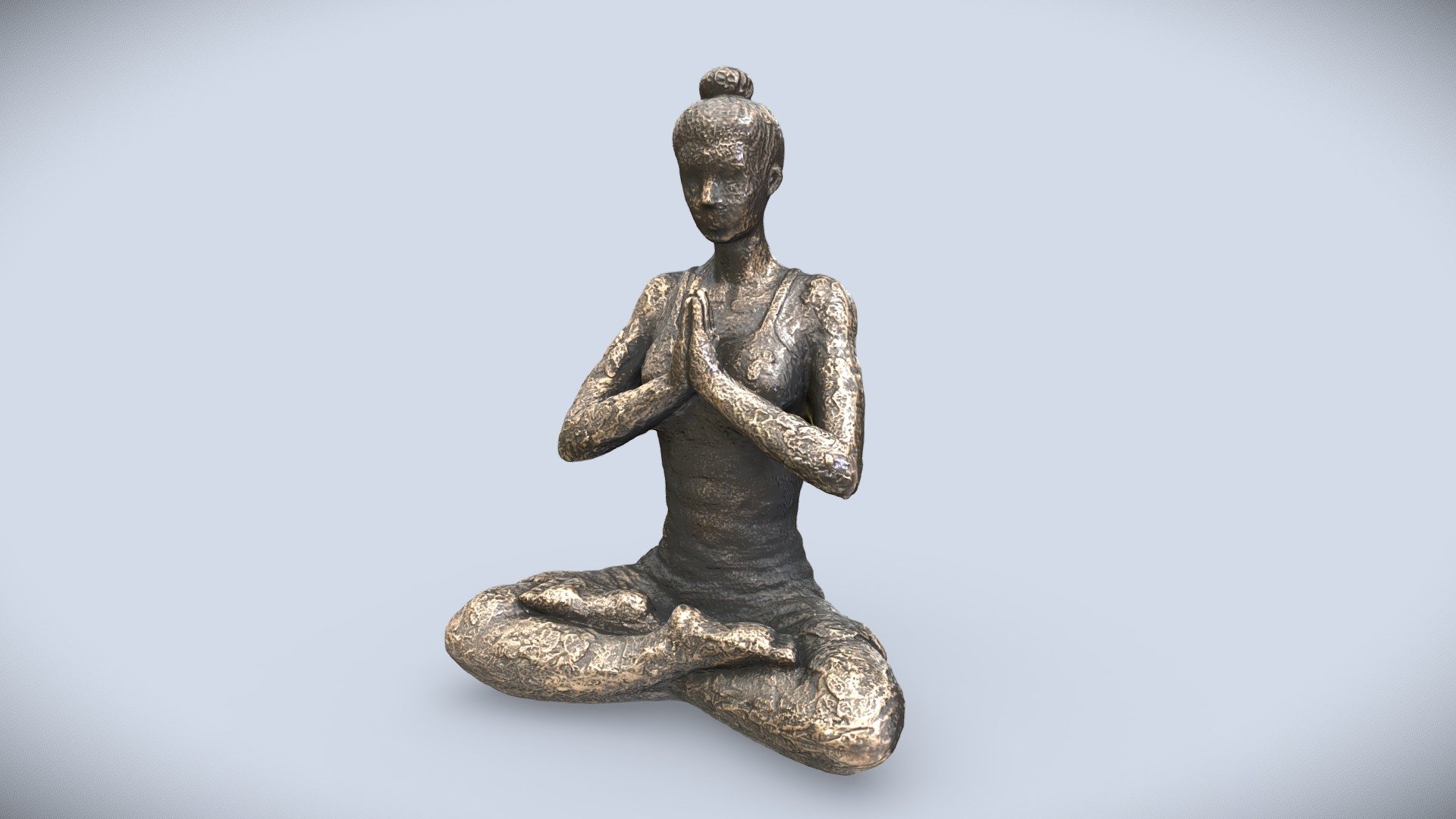 Yoga Figurine - Lotus Pose Hands at Chest Level - Buy Royalty Free 3D ...