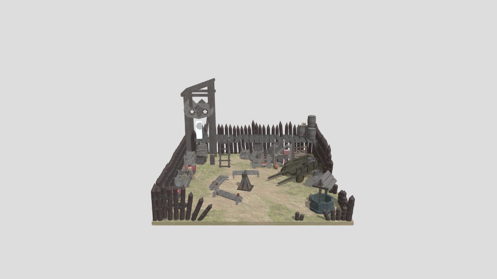 Medieval Base - 3D model by Chawakorn_662110124 (@xFallerz) [346cf82 ...