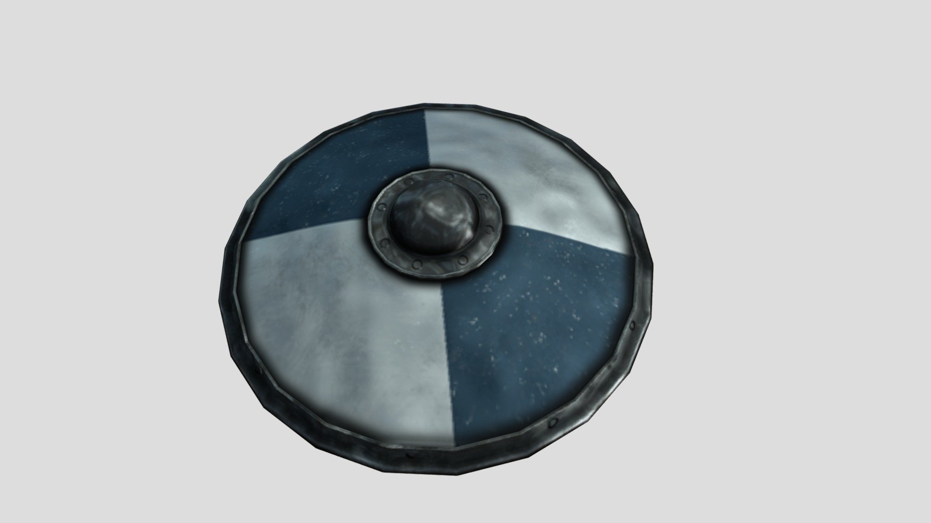 Roundshield - Blue and White - Download Free 3D model by ...