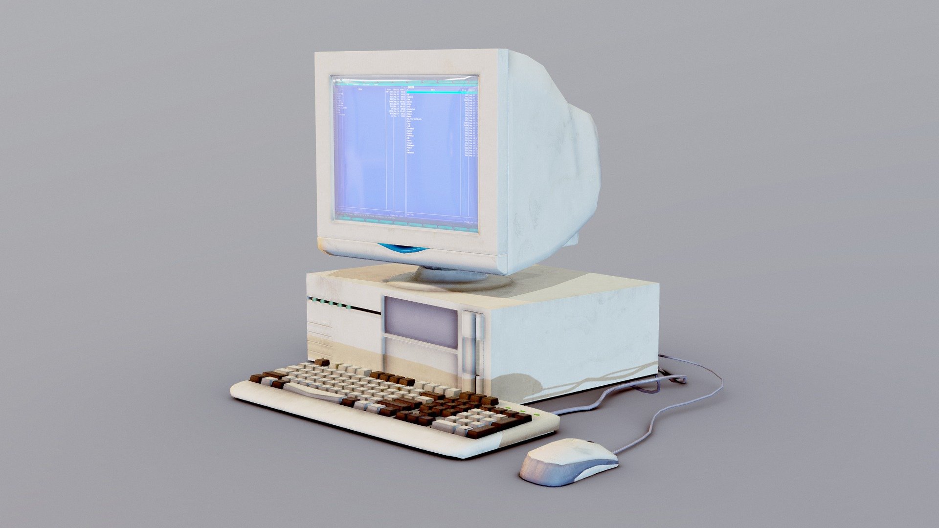 Old Computer - 3D model by Ren Viro Store (@renviros) [346e2aa] - Sketchfab