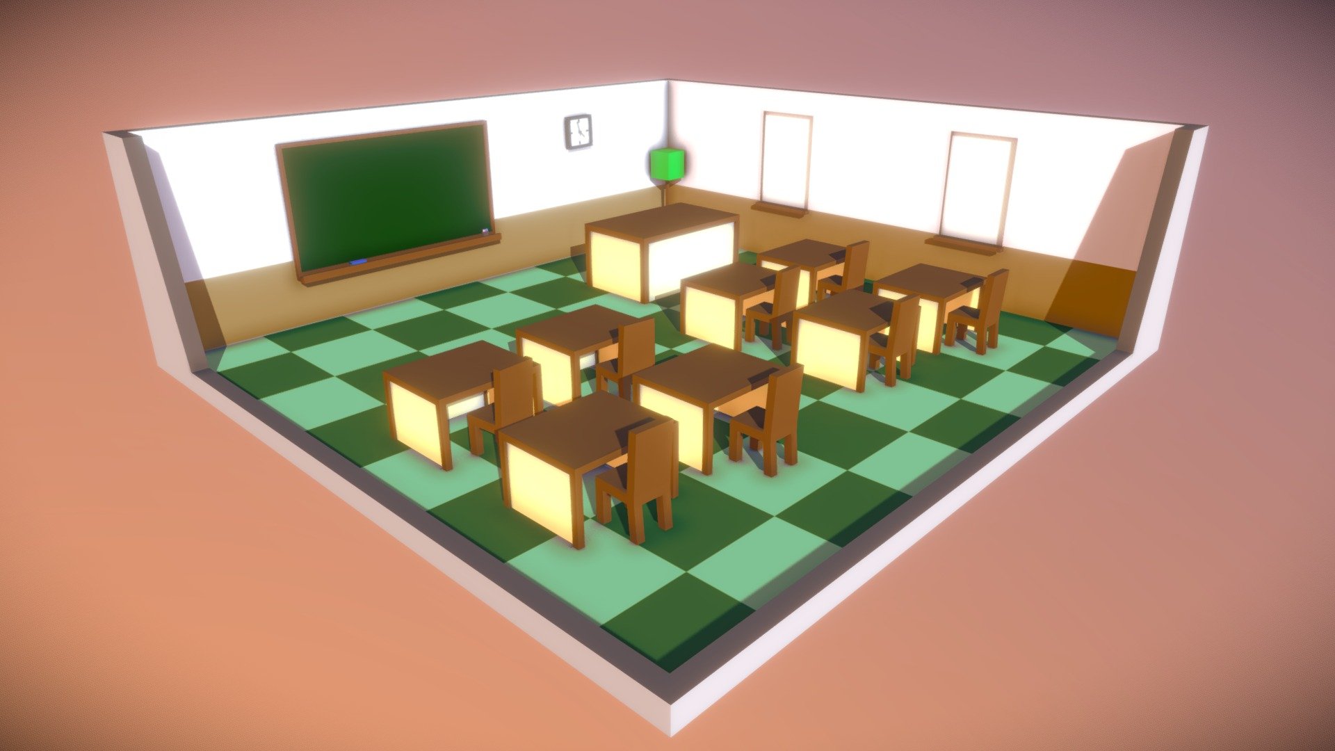 Simple School - 3D model by Fikhra [3475dc3] - Sketchfab