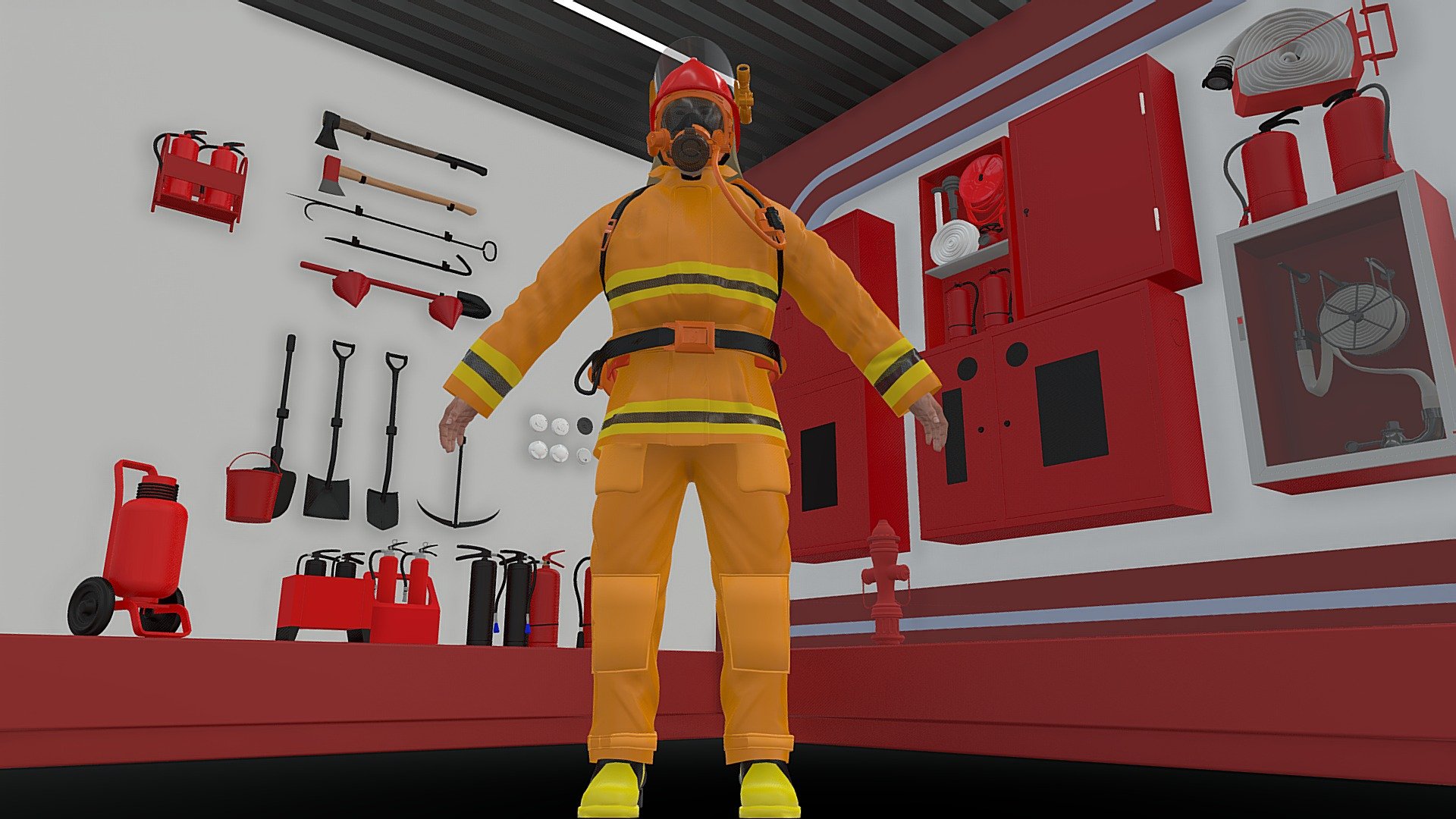 Firefighter - Buy Royalty Free 3D model by Fabbri (@flaviafabbri ...